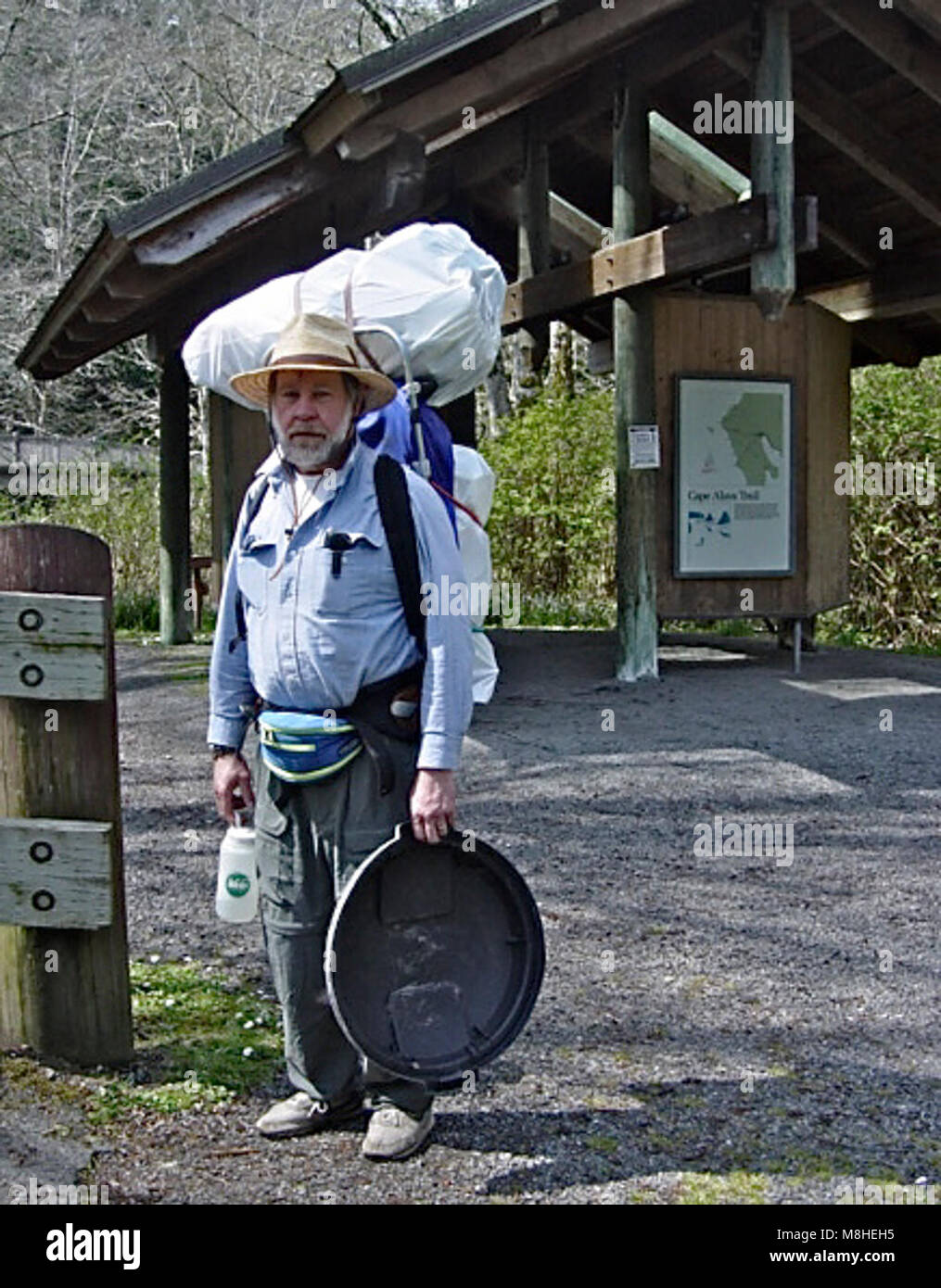 Ozette Station visitor backpacker Stock Photo - Alamy