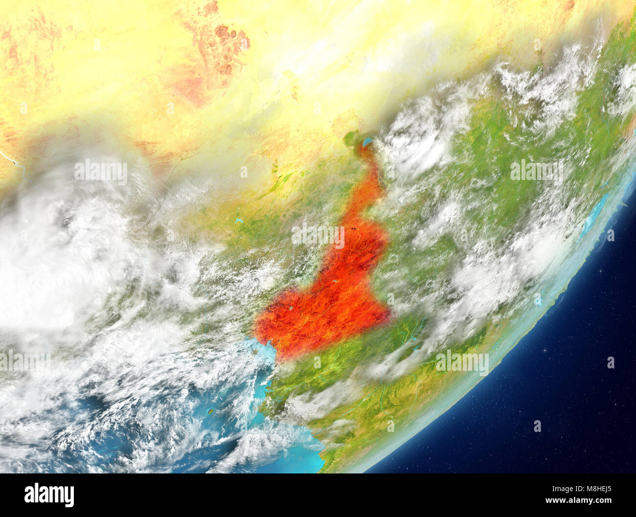 Space orbit view cameroon hi-res stock photography and images - Alamy