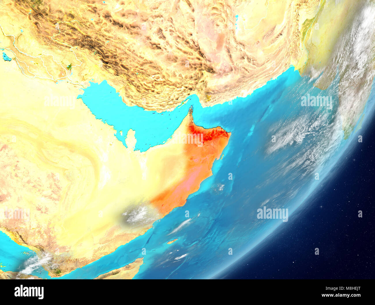Satellite image of oman hi-res stock photography and images - Alamy