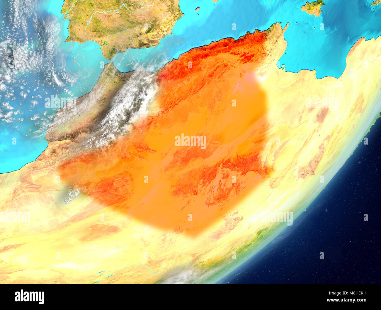 Space orbit view algeria hi-res stock photography and images - Alamy
