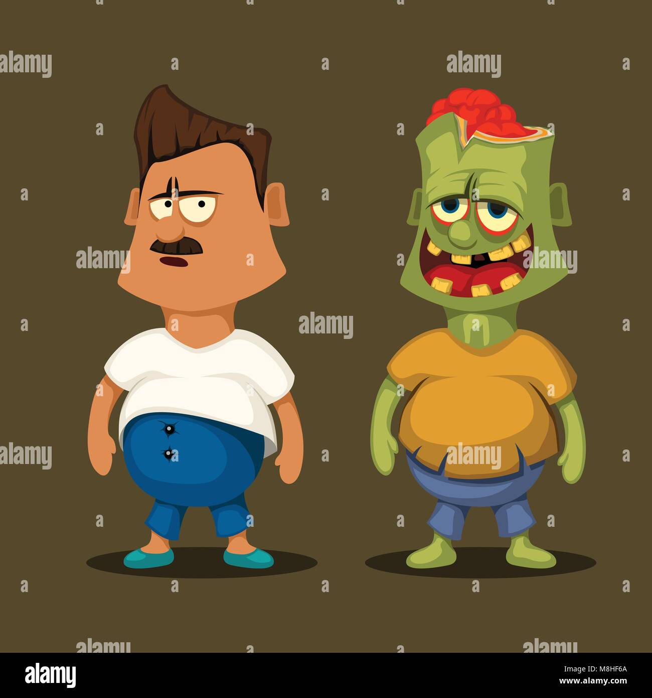 zombie and non zombie Stock Vector Image & Art - Alamy