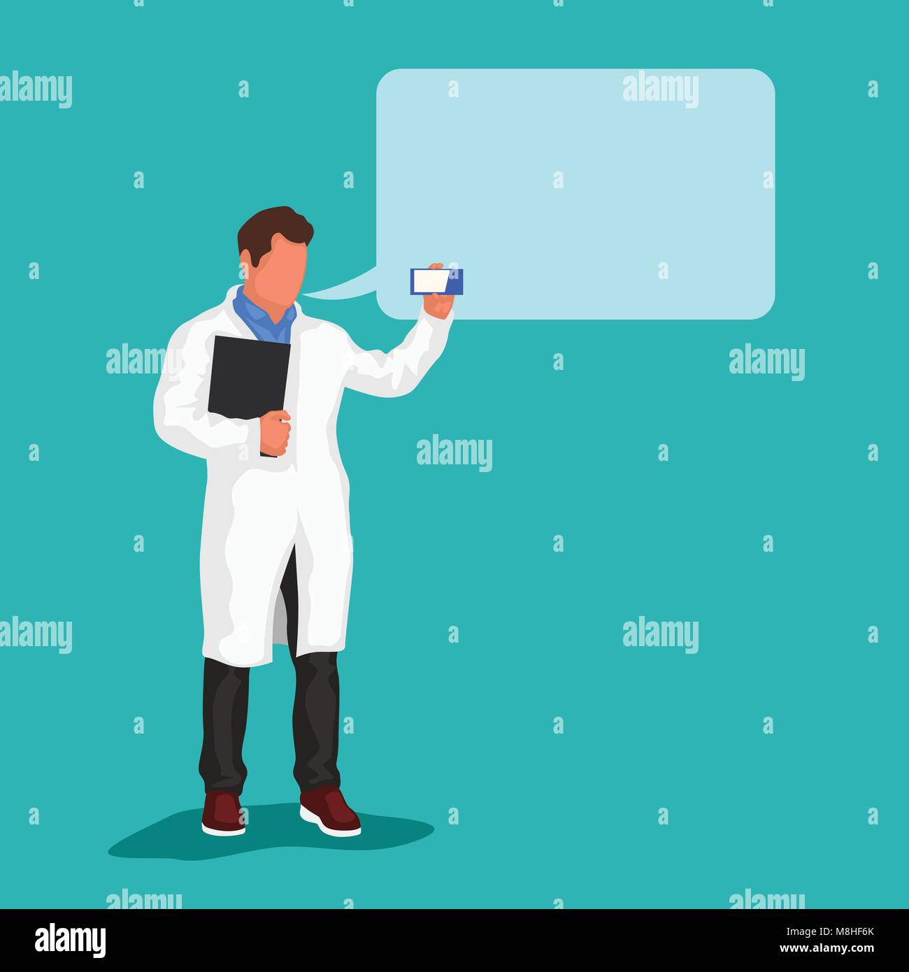 Male pharmacist in white coat Stock Vector Images - Alamy