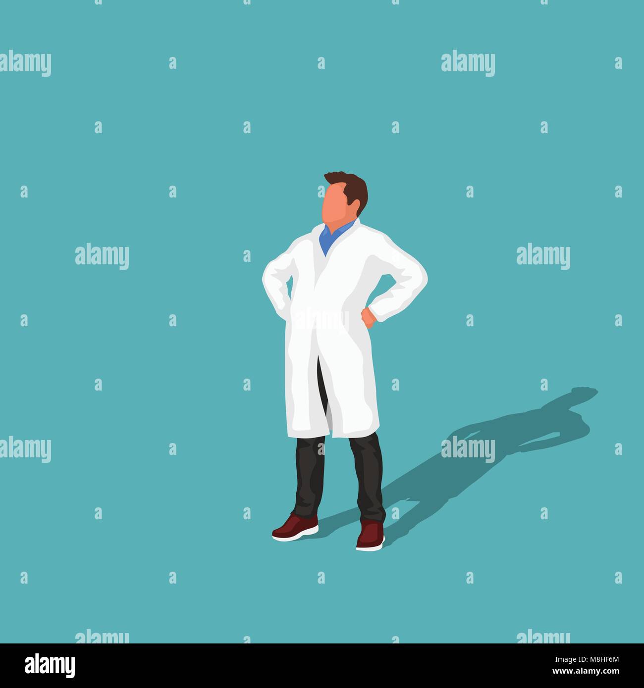 Male doctor standing crossed Stock Vector Images - Alamy