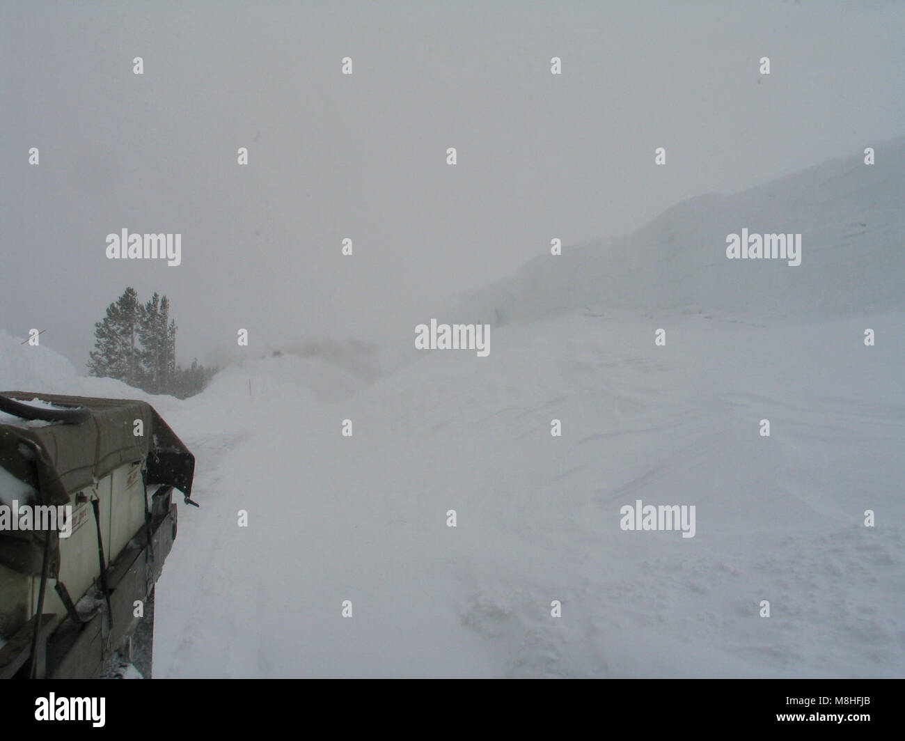 Snow drifts in Hayden. Spring plowing Stock Photo - Alamy