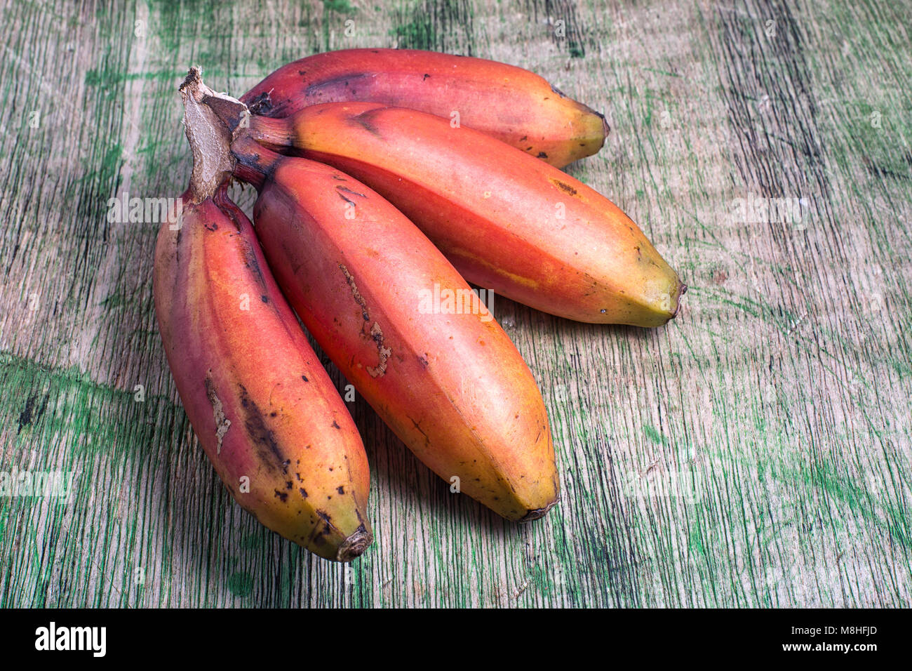 red banana variety in South America Stock Photo - Alamy