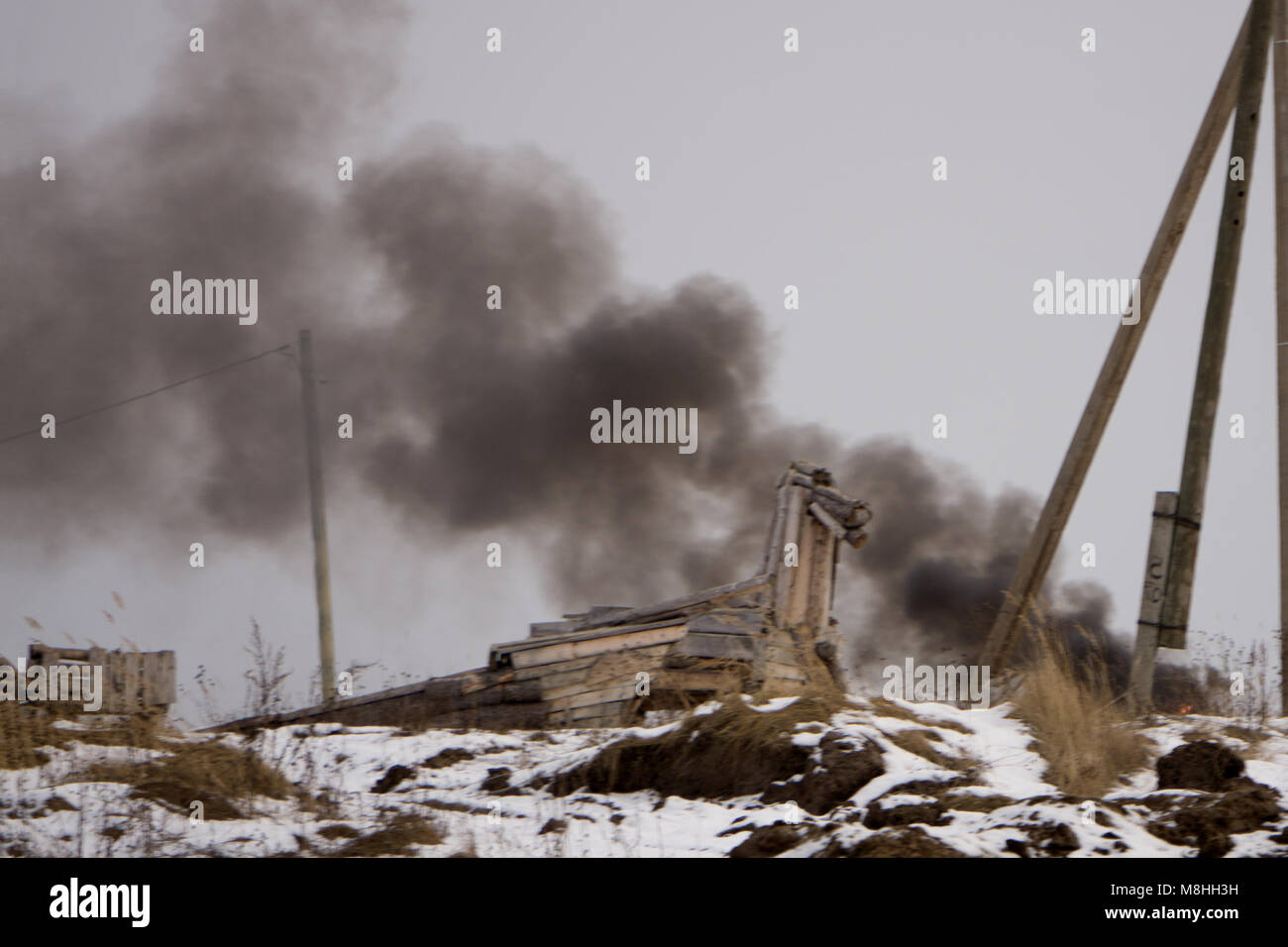 Accident factory smoke fire engines hi-res stock photography and images ...