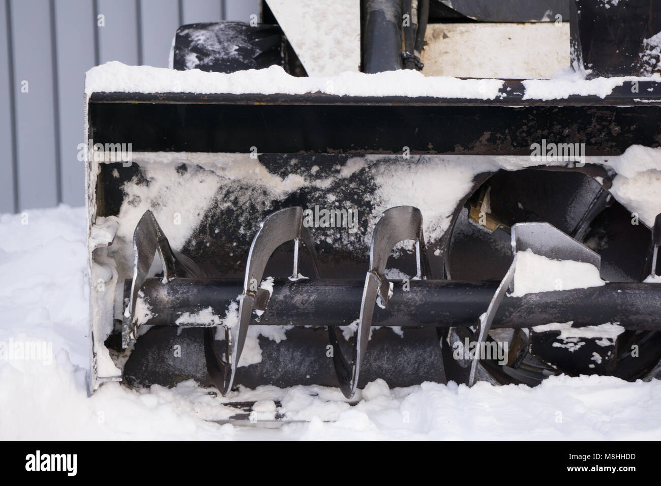 Snow removing machine removes from hi-res stock photography and images ...