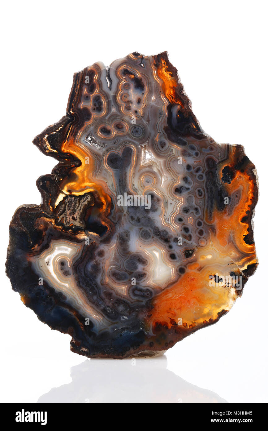 Mineral,colored agate with nacre rock geology Stock Photo - Alamy