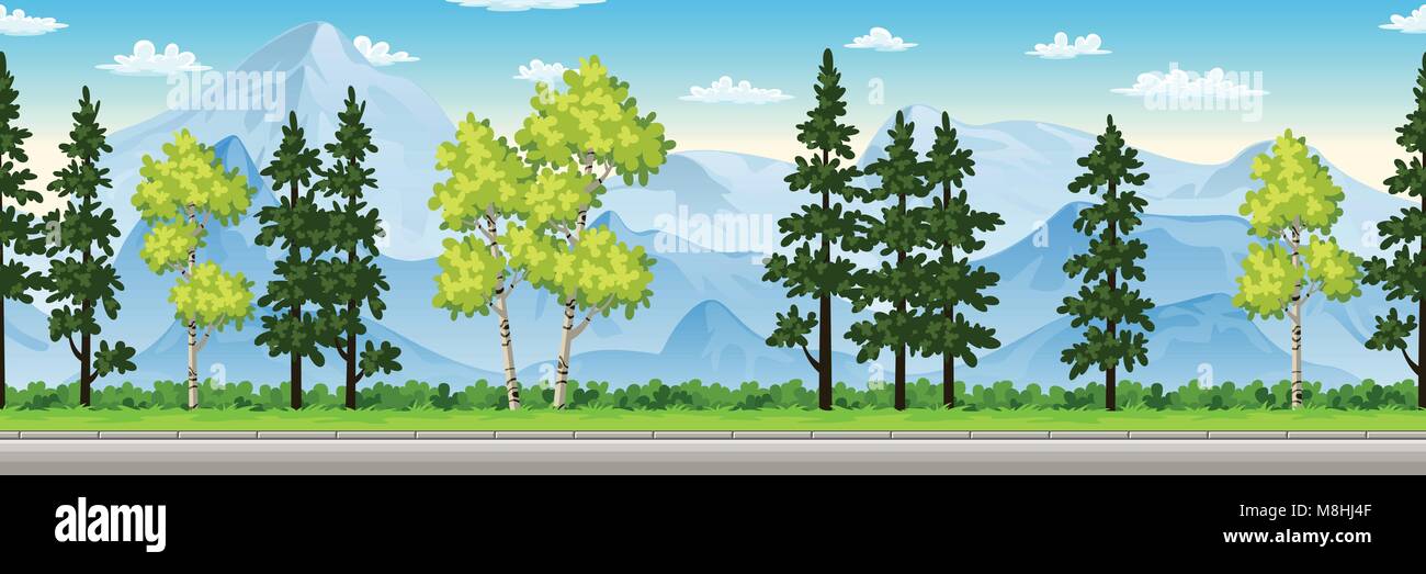 Cartoon nature background hi-res stock photography and images - Alamy