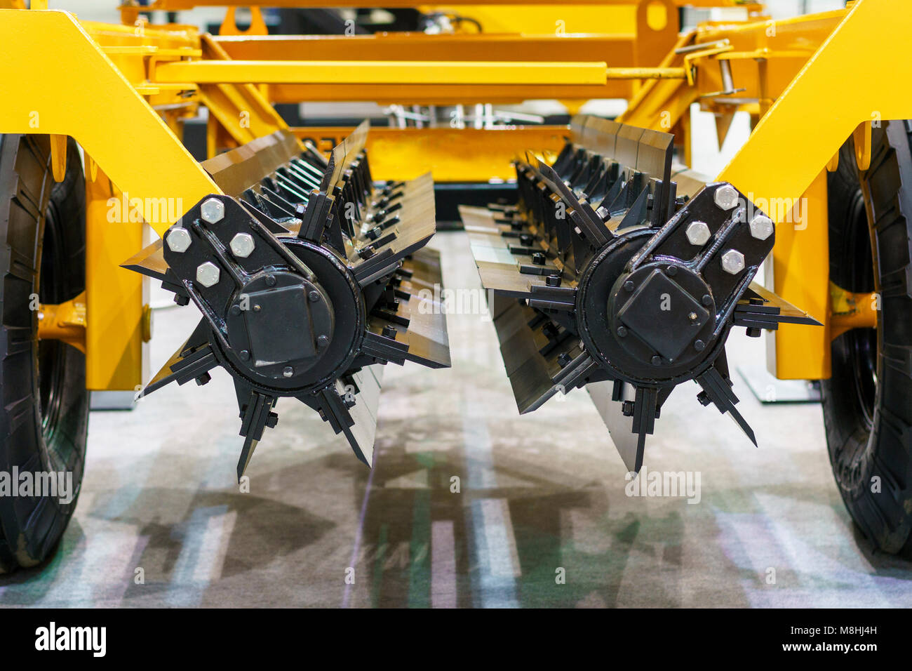 New agricultural machine for harvesting Stock Photo - Alamy