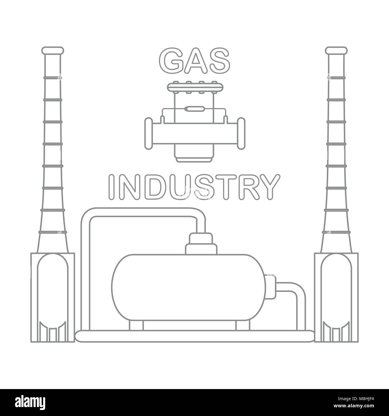 Gas processing plant. Gas filter. Design for announcement ...
