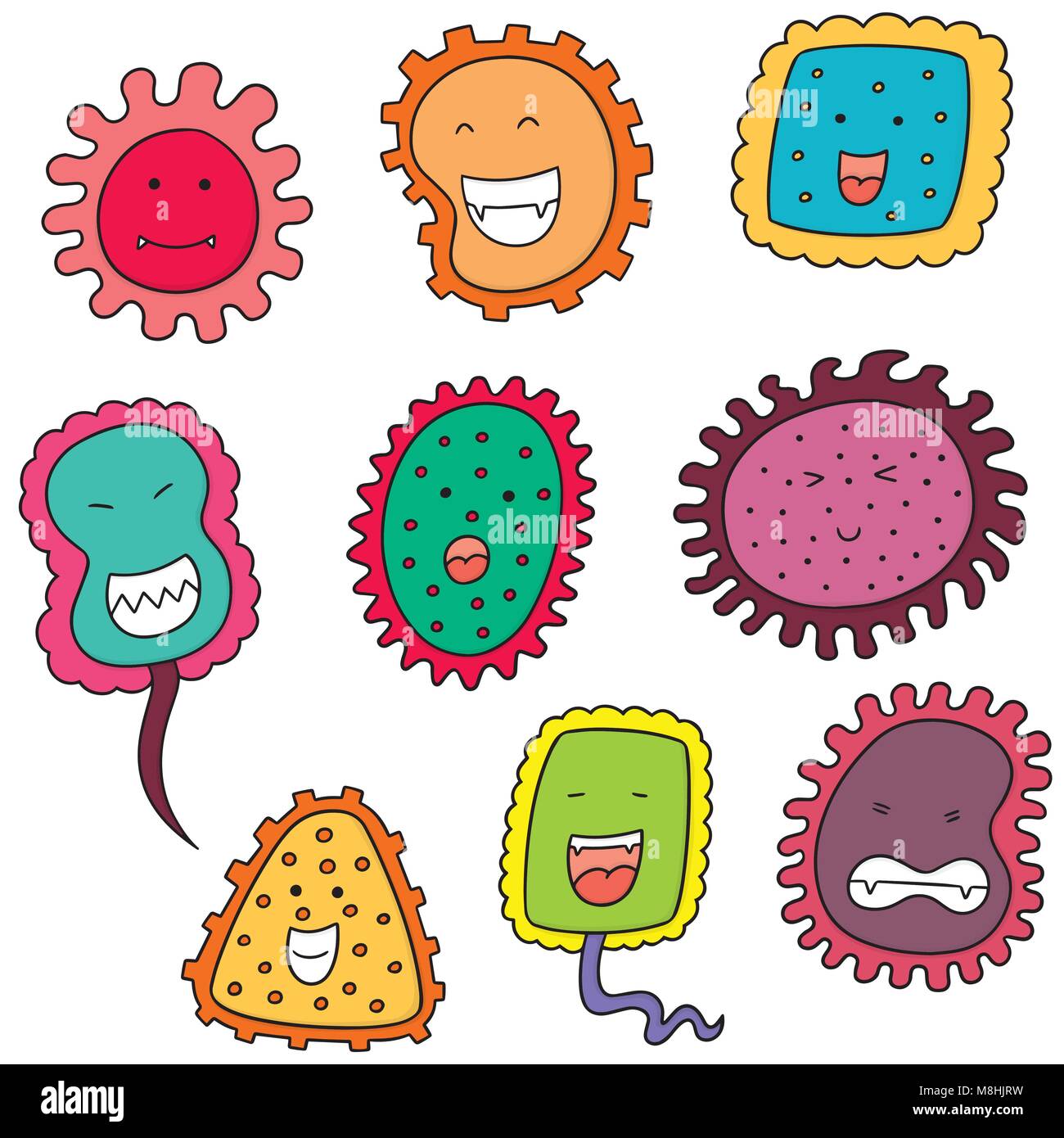 vector set of bacteria Stock Vector Image & Art - Alamy