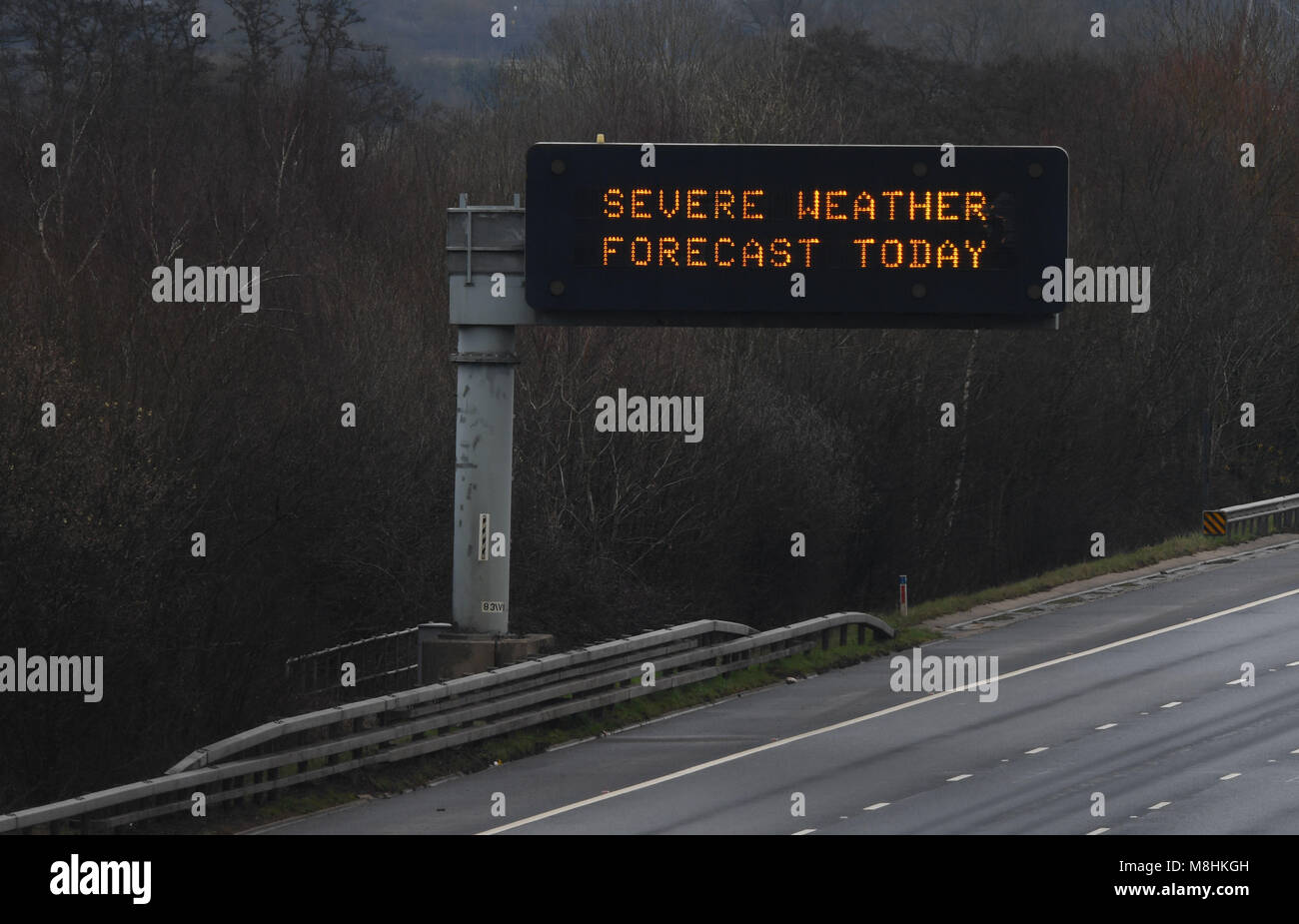 17th March 2018 Southampton UK weather. Severe weather warnings being ...