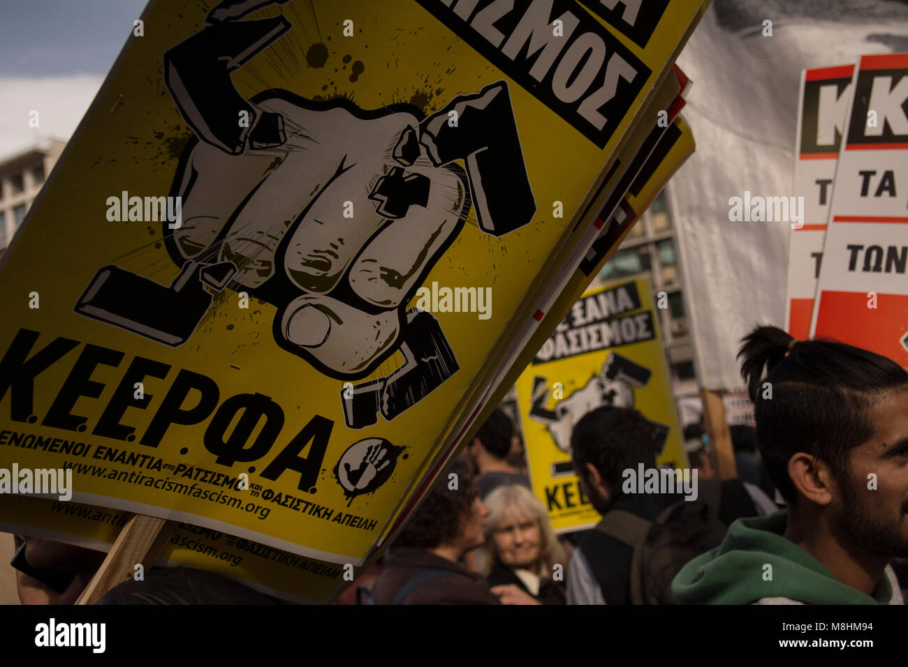 Refugees and migrants protest against EU's migration policy and demand ...