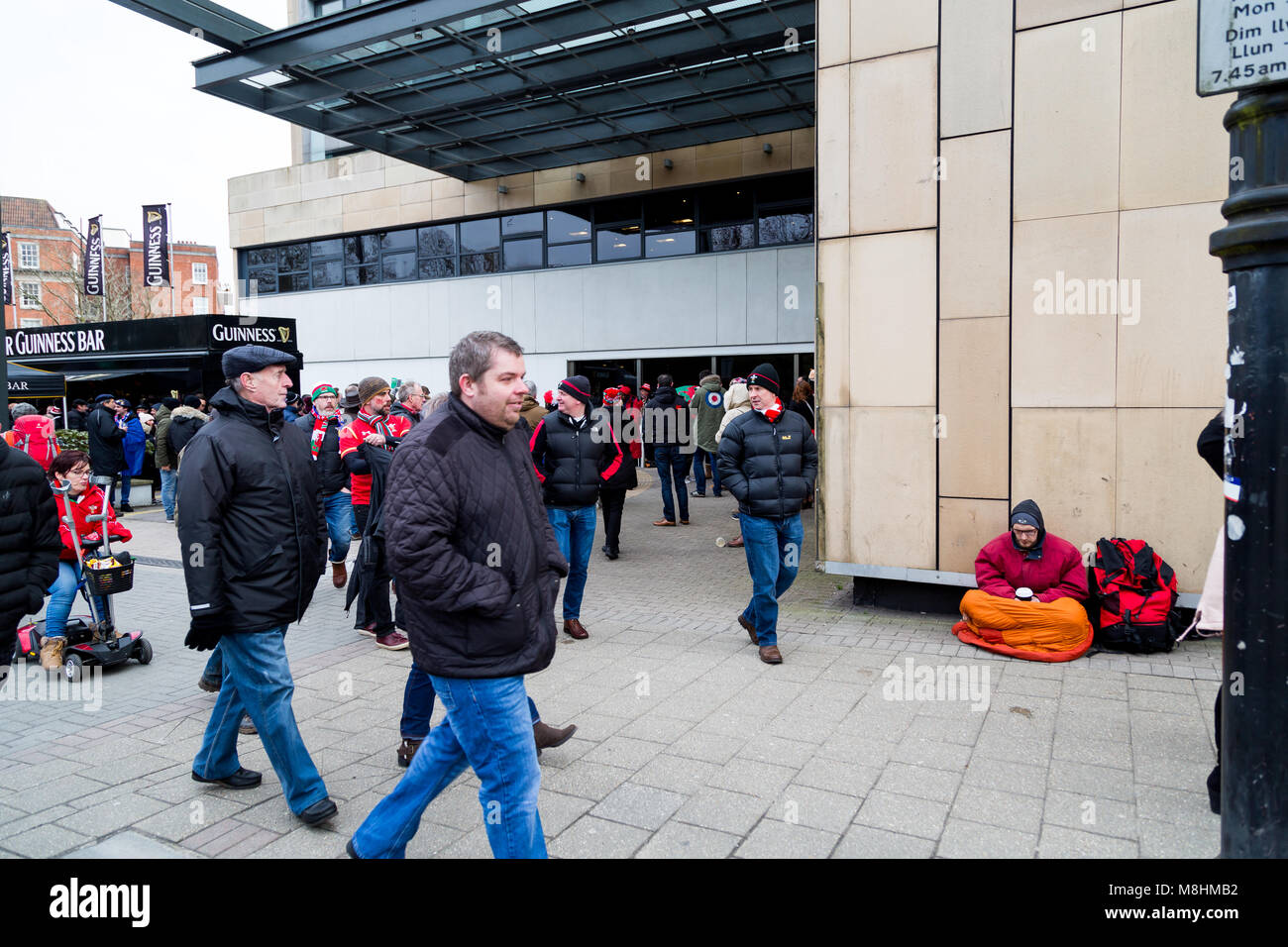 6 Nations Rugby 2018 Wales vs France in Millennium Stadium at Welsh ...