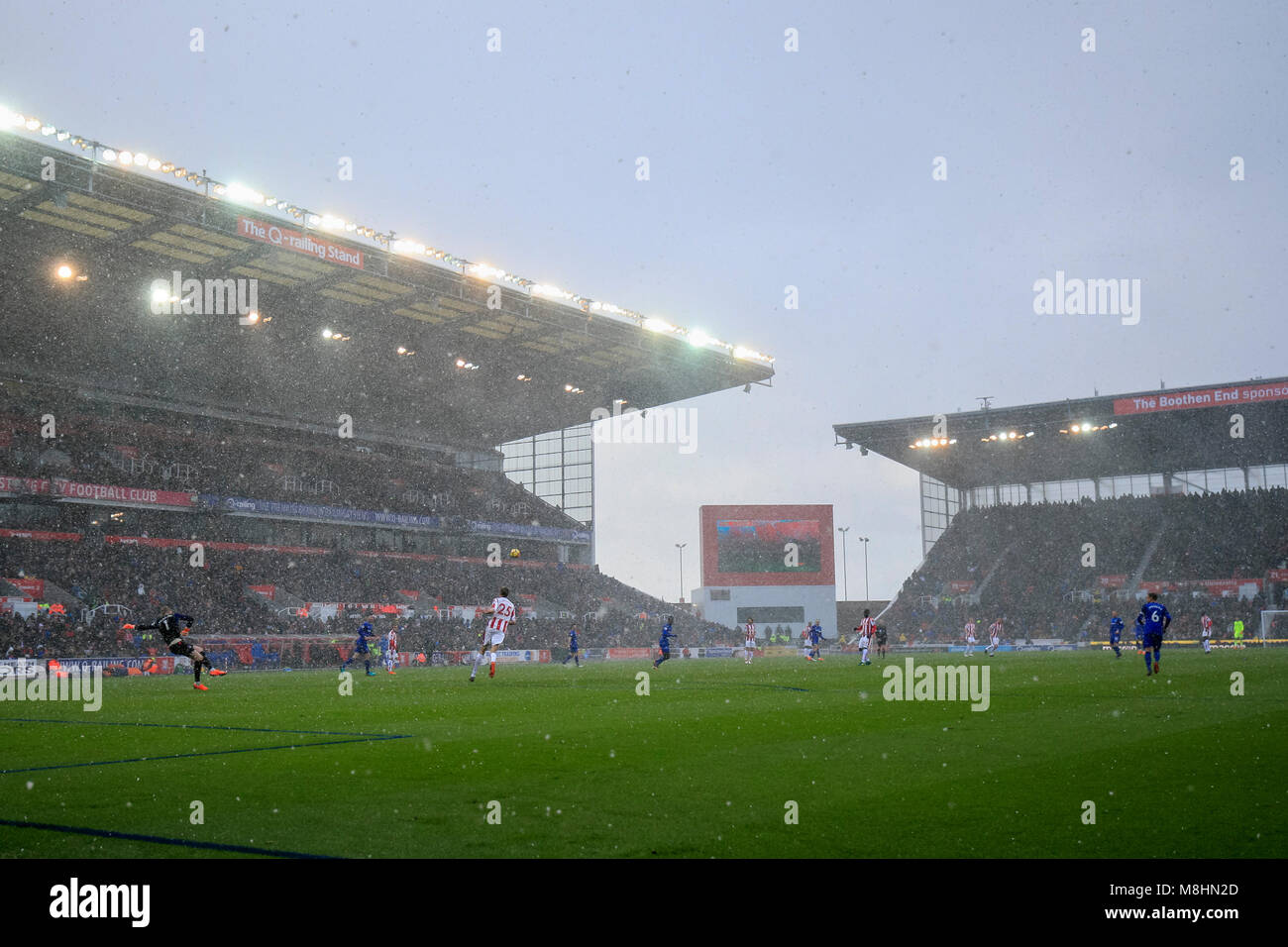 A general view of bet365 Stadium during the Premier League match ...