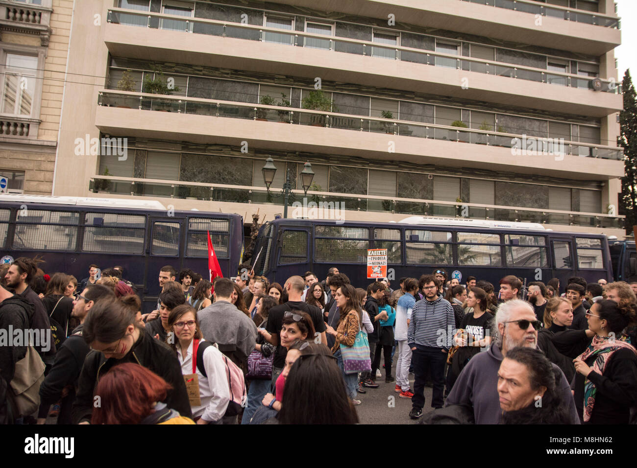 Refugees and migrants protest against EU's migration policy and demand ...