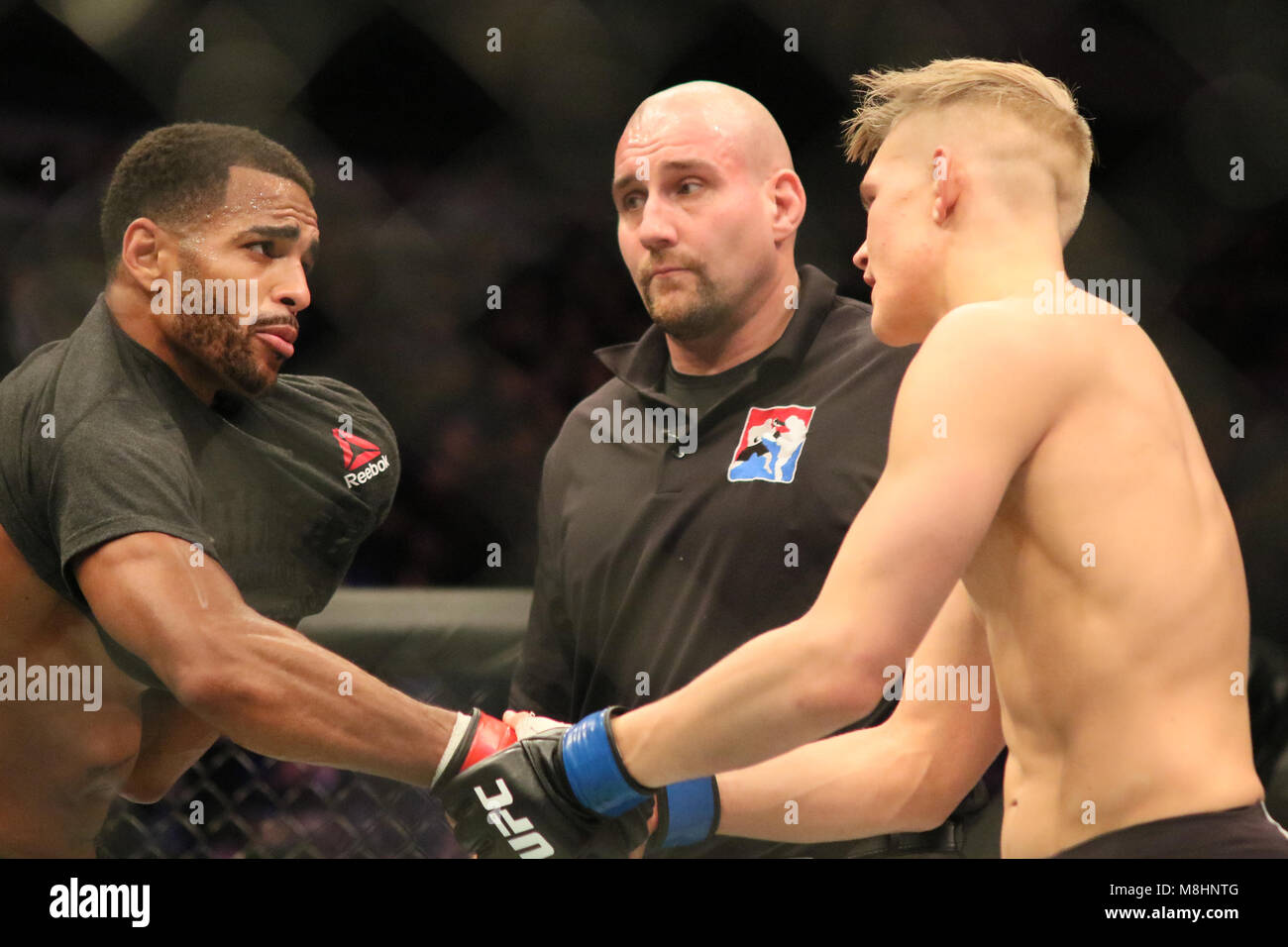 Danny Roberts (Red Corner) defeats Oliver Enkamp (Blue Corner) in the ...
