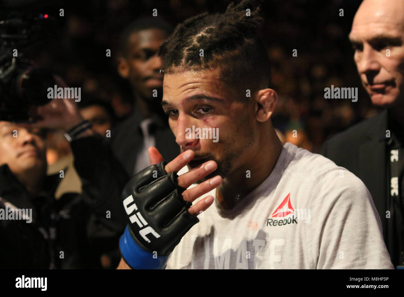 Kajan Johnson (Blue Corner) defeats Stevie Ray (Red Corner) via judges ...