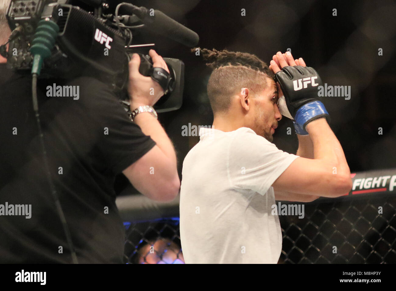 Kajan Johnson (Blue Corner) defeats Stevie Ray (Red Corner) via judges ...