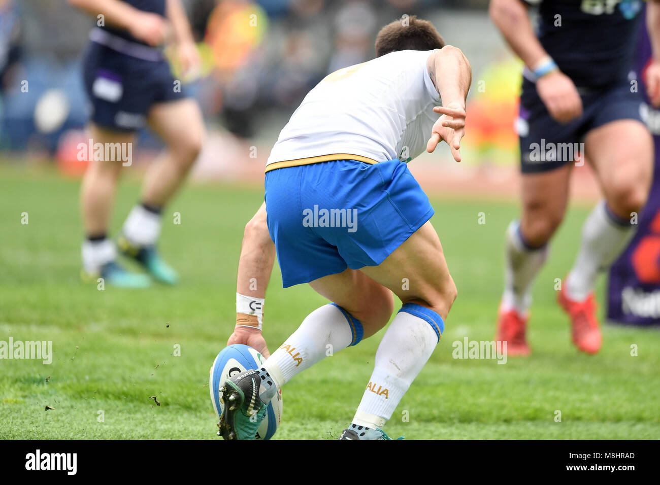 Try of Tommaso Allan Italy Roma 17-03-2018, Stadio Olimpico Rugby 6 ...