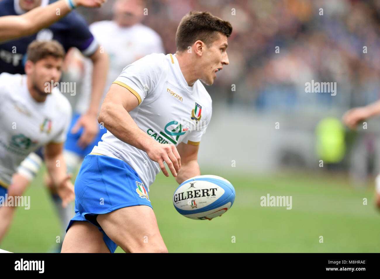 Try of Tommaso Allan Italy Roma 17-03-2018, Stadio Olimpico Rugby 6 ...