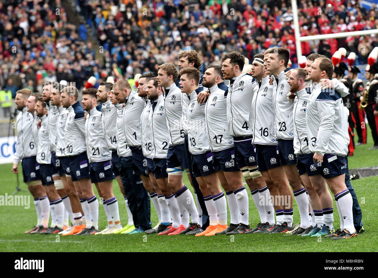 Scotland team line up hi-res stock photography and images - Alamy