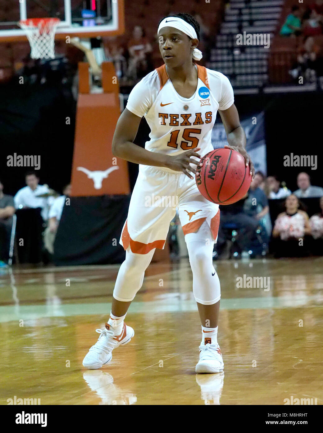 Halftime. 17th Mar, 2018. Chasity Patterson #15 of the Texas Longhorns ...