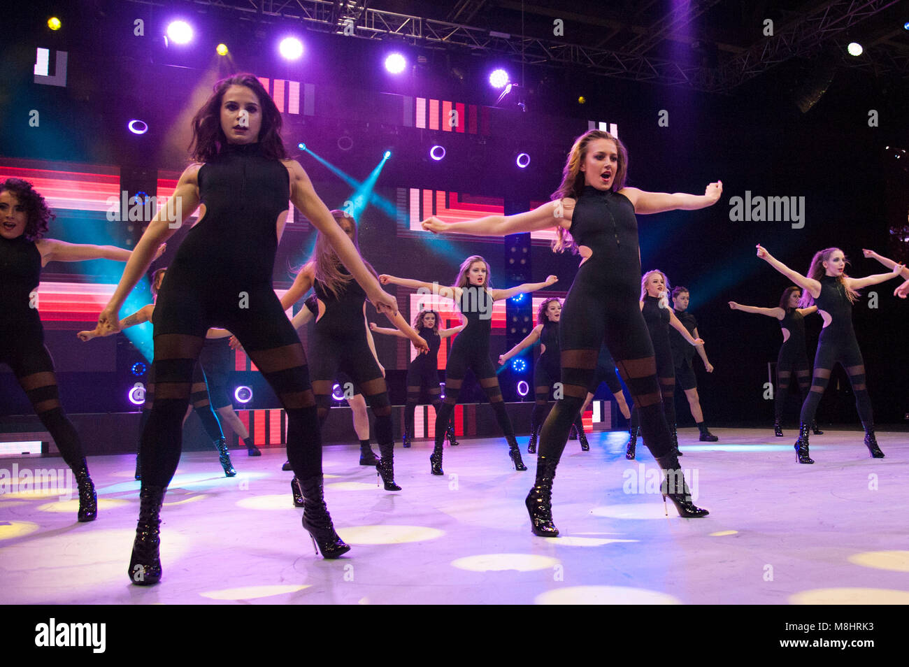 Move It 2018. Dancers from Leicester College of Performing Arts perform ...