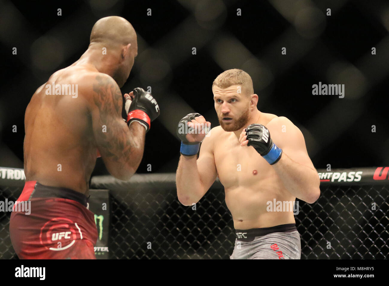 Jan Blachowicz (Blue Corner) defeats Jimi Manuwa (Red Corner) via ...