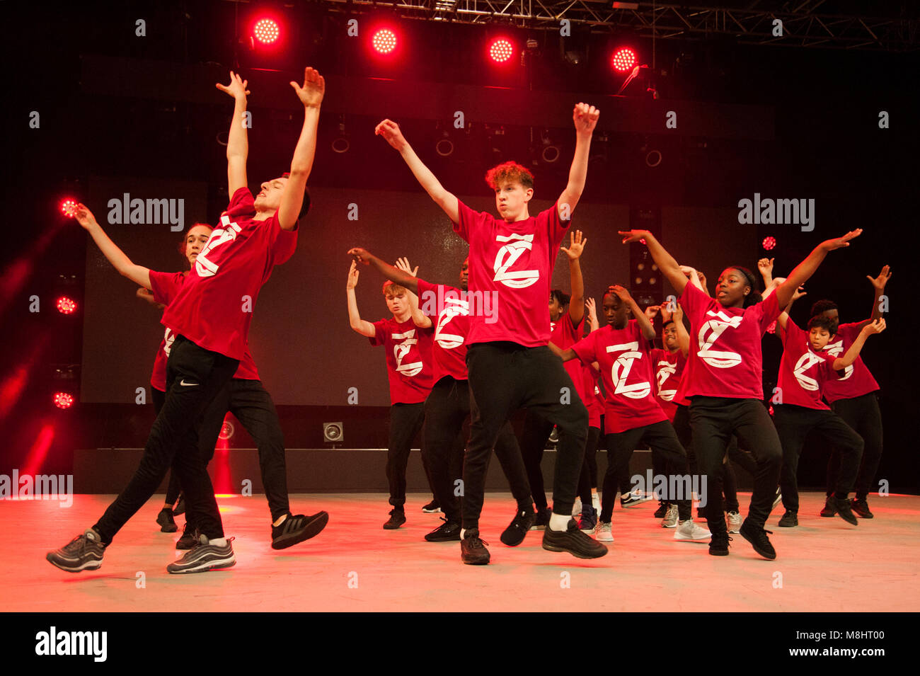 Move It 2018. Dancers from ZooNation Youth Company perform on the main ...