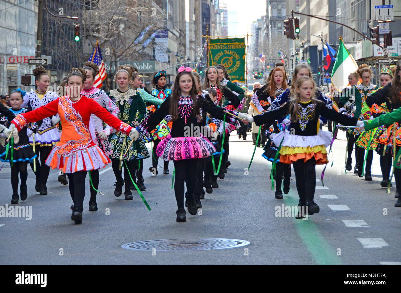 Irish dancers from the Irish Dancing Music Association performing on ...
