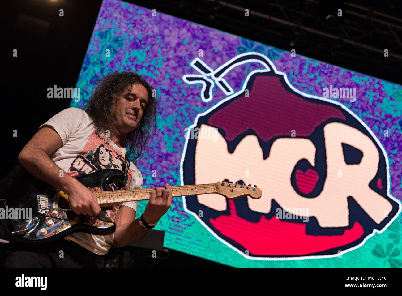 Milan, Italy. 16 March 2018. Italian folk rock band Modena City ...