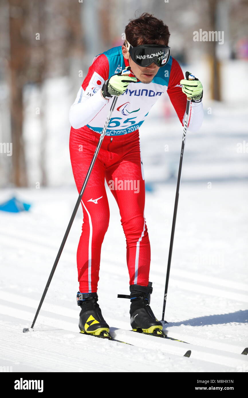 Pyeongchang, South Korea. 17th Mar, 2018. Kazuto Takamura (JPN) Cross ...