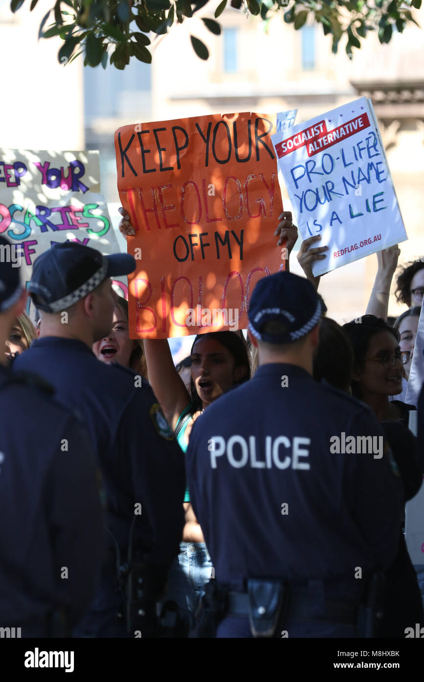 Sydney, Australia. 18 March 2018. Sydney University Women's Collective ...