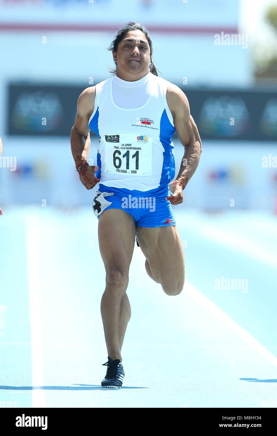 Pretoria, South Africa. 15th Mar, 2018. PRETORIA, SOUTH AFRICA - March 15: Nabeelah Parker of ...