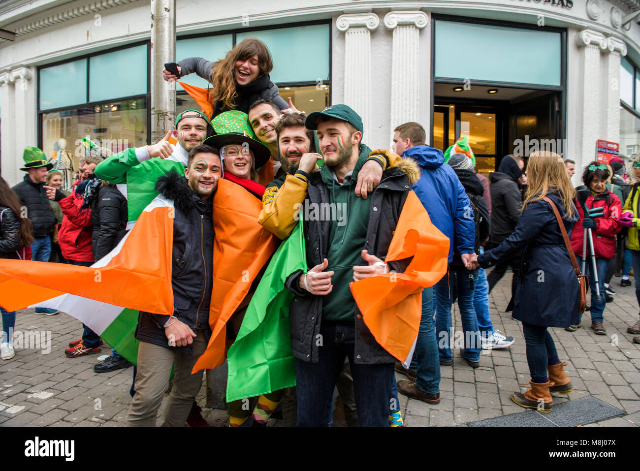 Participants of the annual St Patrick's Day parade celebrate Ireland's ...