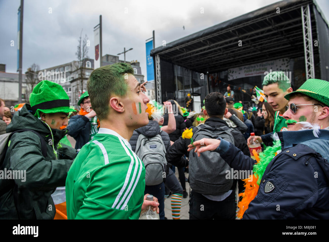 Participants of the annual St Patrick's Day parade celebrate Ireland's ...