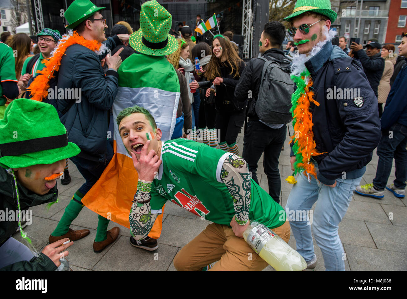 Participants of the annual St Patrick's Day parade celebrate Ireland's ...
