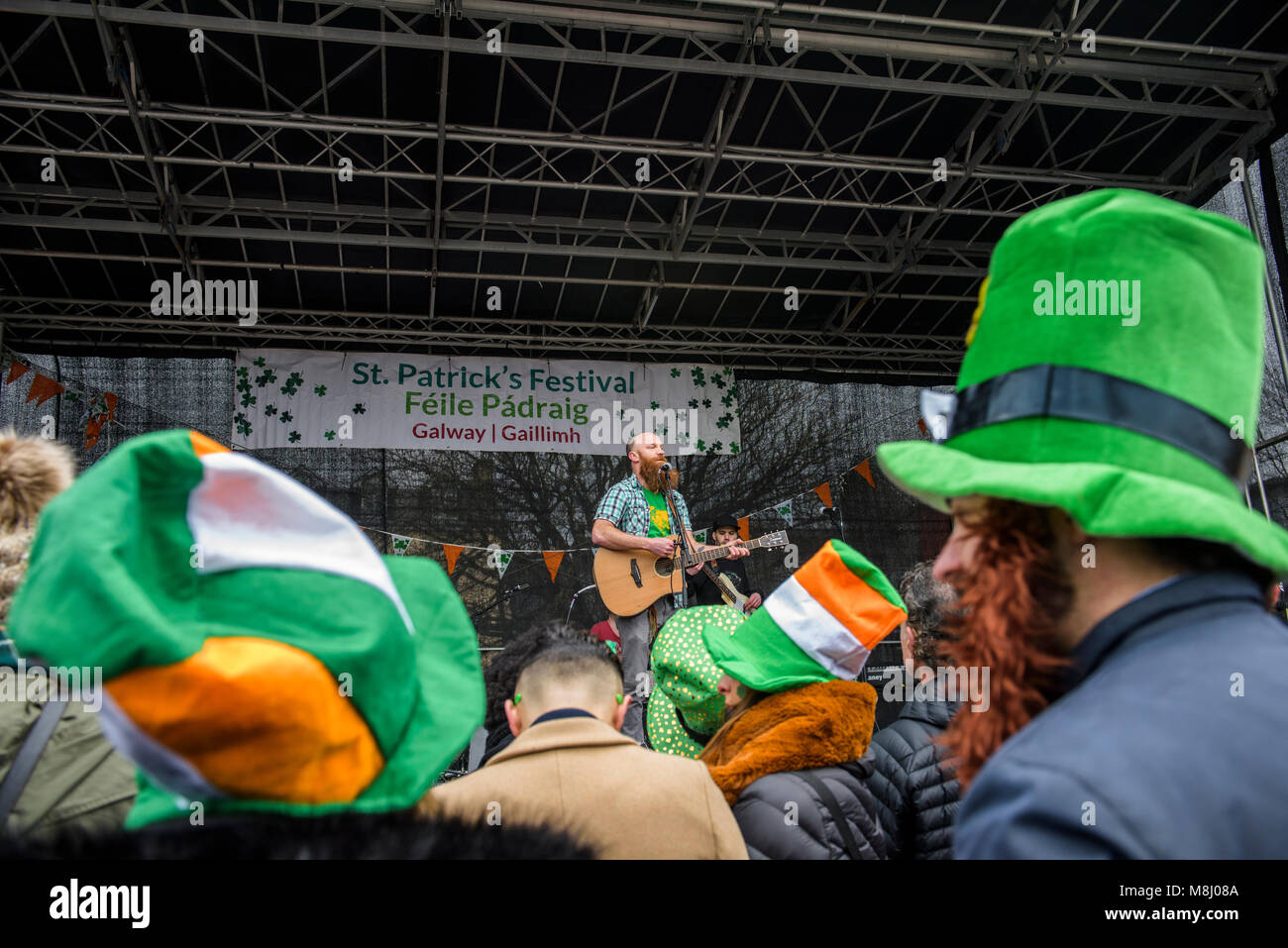 Participants of the annual St Patrick's Day parade celebrate Ireland's ...