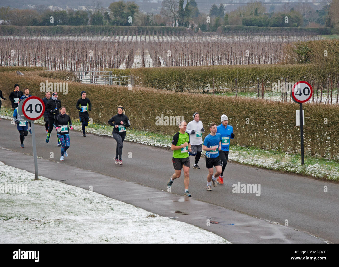 Maidstone, Kent, March 18th. Despite snow the day before and warnings ...