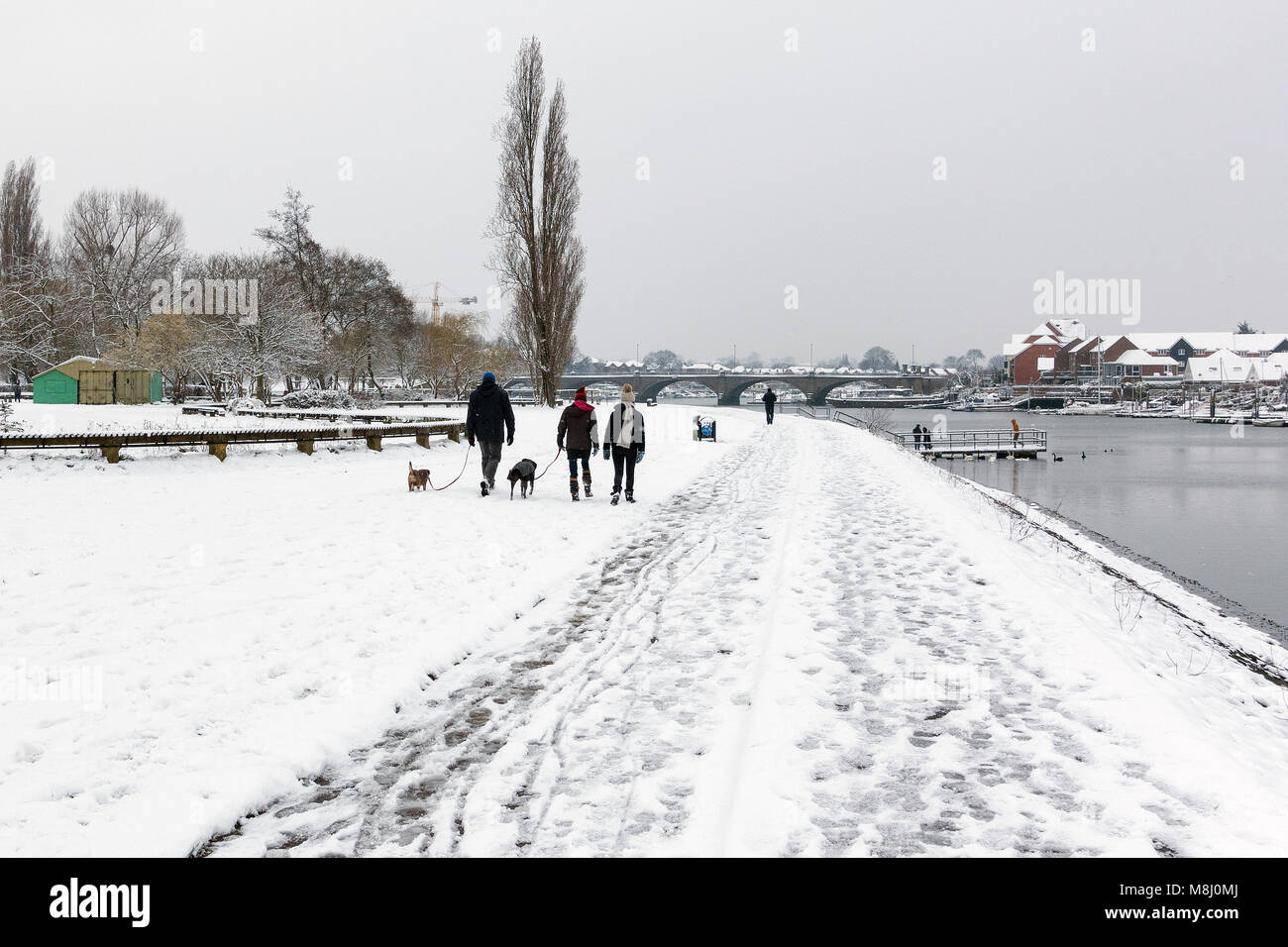 Riverside Park covered in snow after the storm 'beast from the east' in ...