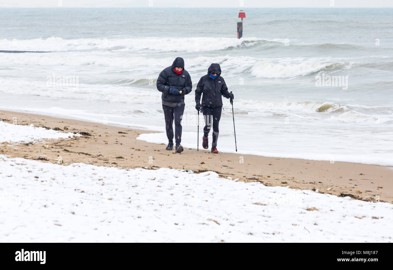 Bournemouth, Dorset, UK. 18th March 2018. UK weather: Beast from the ...