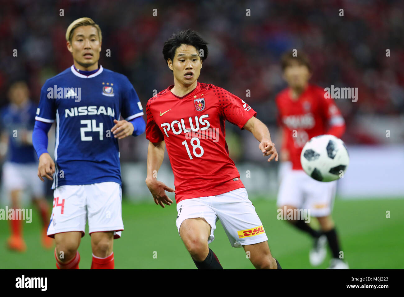 Saitama Stadium 2002, Saitama, Japan. 18th Mar, 2018. (L-R) Ryosuke ...