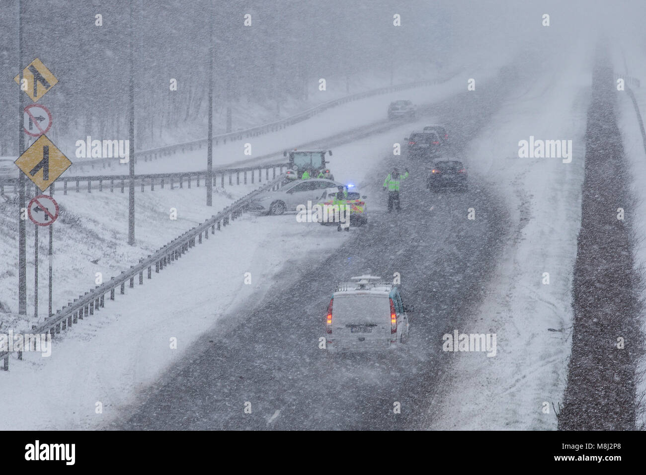 Garda direct traffic around minor accident on N4 road near Celbridge ...