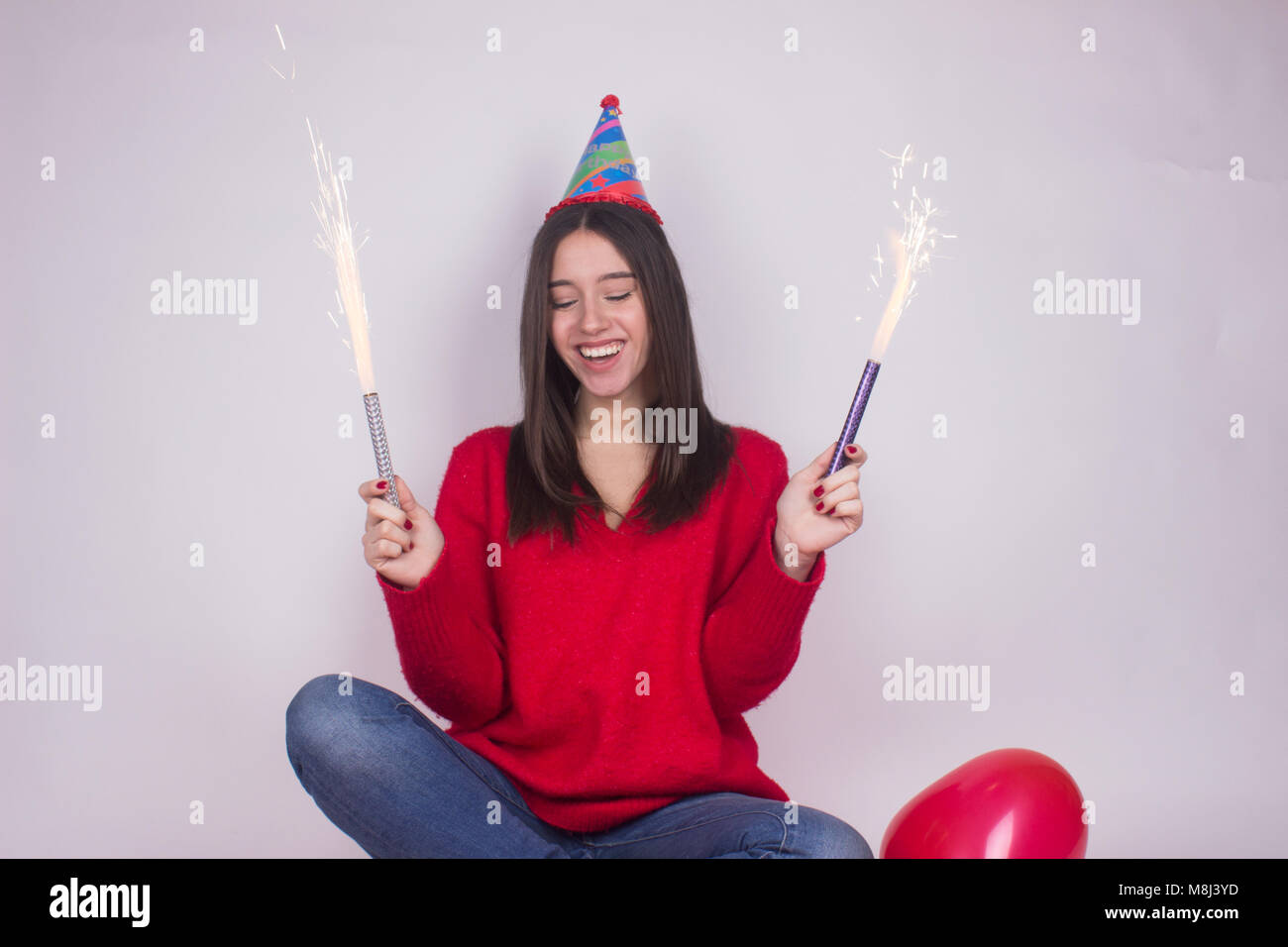 Celebration girl hi-res stock photography and images - Alamy