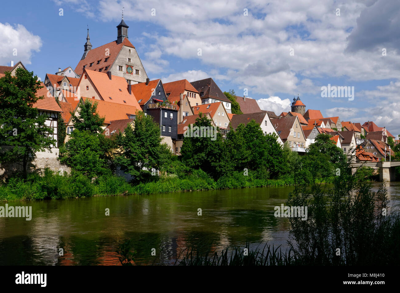 Besigheim: Historic town hall and old town above the river Enz ...