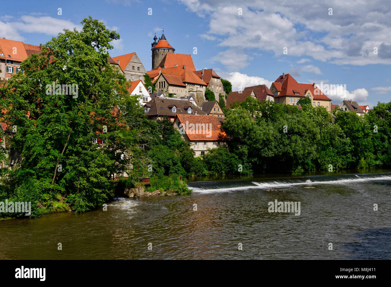 Besigheim: Schochenturm and old town above the river Enz, Ludwigsburg ...