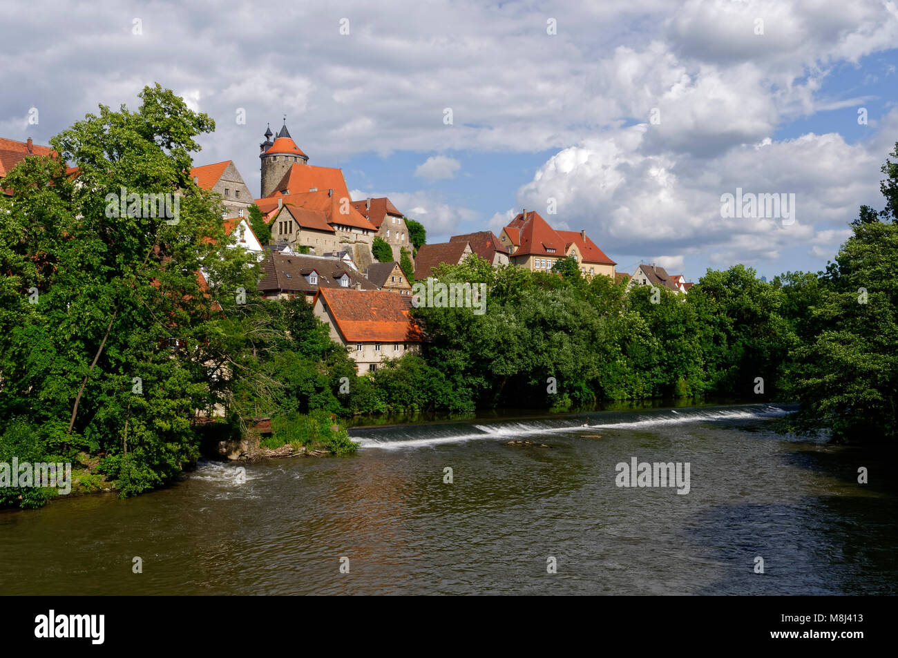 Besigheim: Schochenturm and old town above the river Enz, Ludwigsburg ...