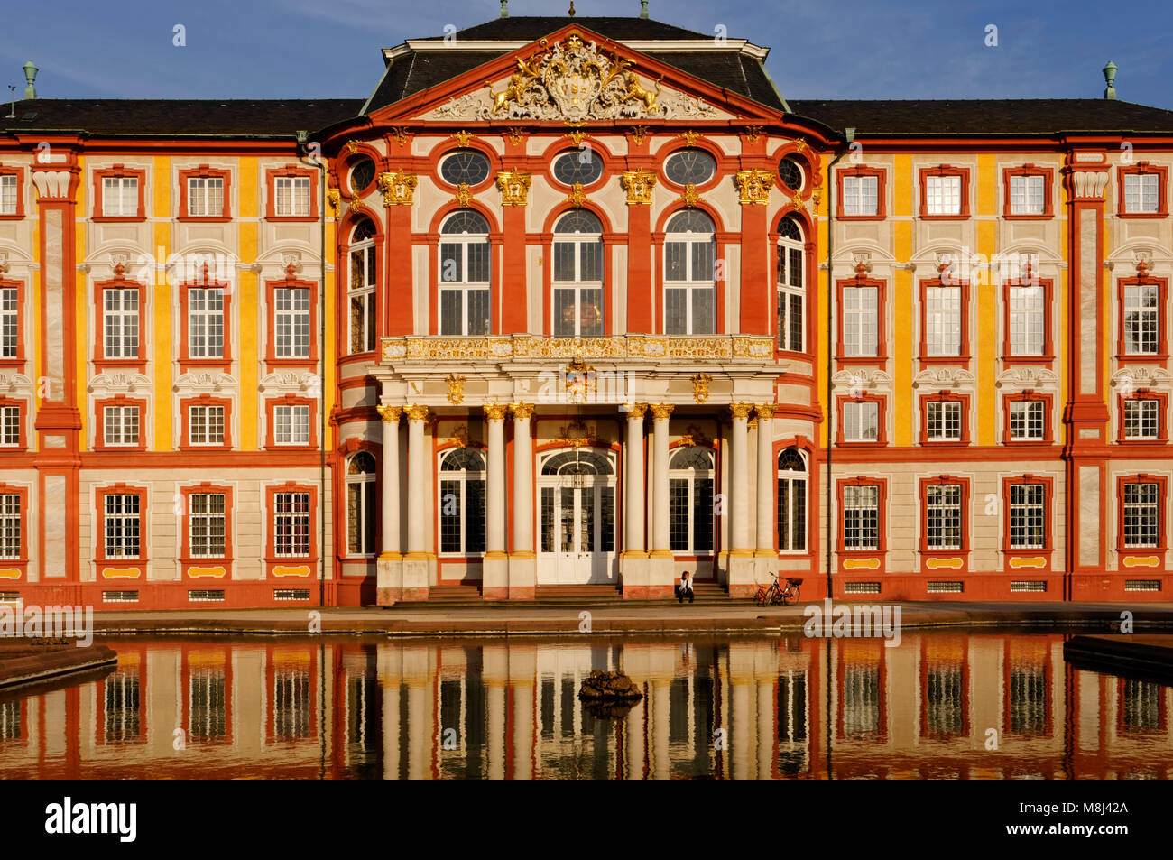 Rear of baroque Bruchsal castle, Kraichgau, Karlsruhe District, Baden ...
